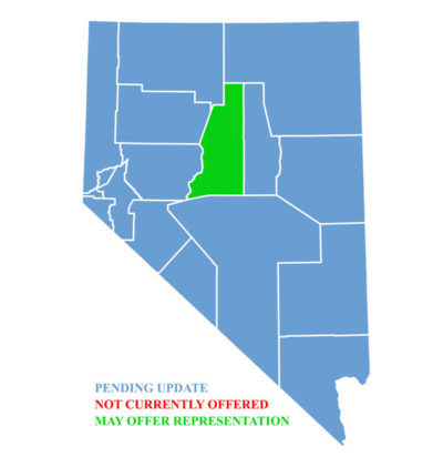 Nevada Map for traffic ticket representation in Lander County – Nevada ...